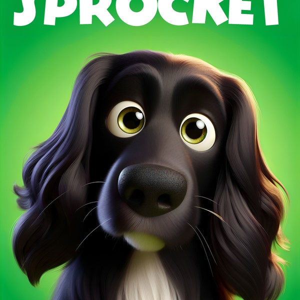 Custom Pixar Pet Poster, Custom Animated Pet Caricature, Pixar-inspired ...