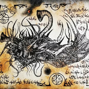 Cthulhu NECROMANCER Necronomicon Scrolls Occult Zombie Horror - Etsy