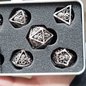 Dnd Dragon D20 Metal Polyhedral RPG Drip Blood D6 Hollow - Etsy