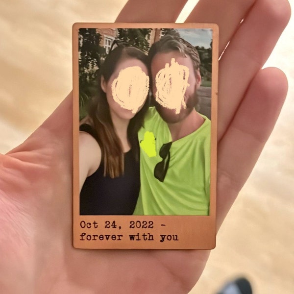 Personalised Solid Copper Wallet Photo Card, Wallet Insert, Wallet Card ...