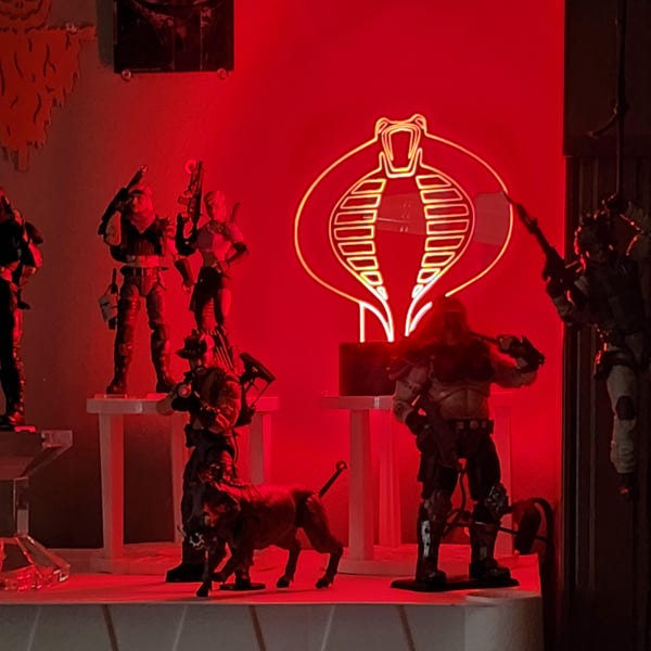 GI Joe Edge Lit Acrylic Night Light - Cobra Insignia or Snake Eyes - Etsy