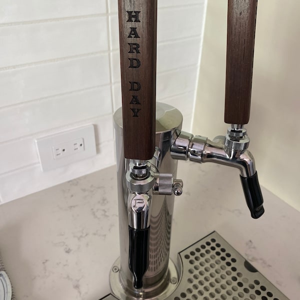 Custom Tap Handle – Personalized 6” Laser Engraved Maple, Cherry, or ...
