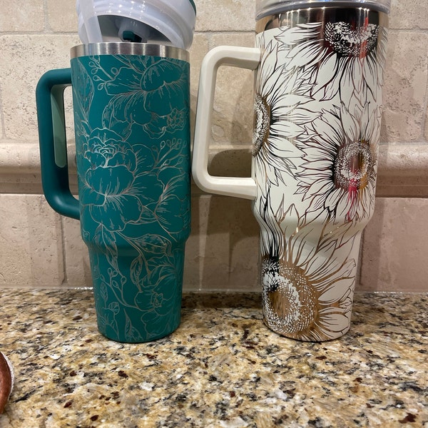 Sunflower Engraved Brumate Era Tumbler, 40oz Leakproof Tumbler With ...