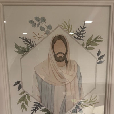 Jesus Christ Faceless Portrait Watercolor Print - Etsy