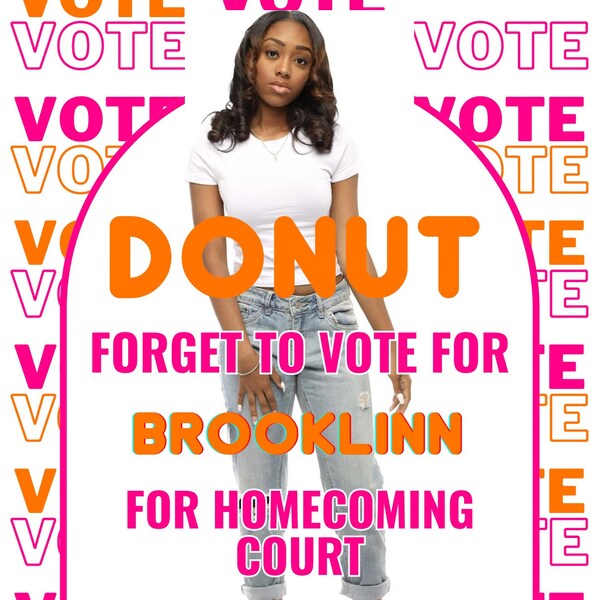 Editable Donut Poster Homecoming Queen, Homecoming Poster, Homecoming ...