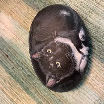 Custom Cat Portraits on Natural Stone - Etsy