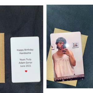 Personalised Photo & Message Plastic Card Keepsake - Etsy