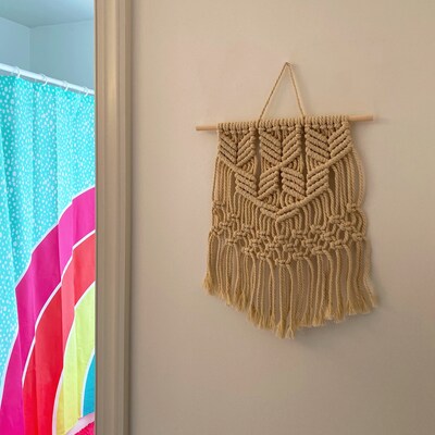 Macrame Wall Hanging, Multi Colored Macrame, Fiber Wall Hanging ...