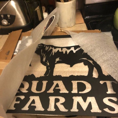 Bull Custom Steel Sign, Cow Livestock Show Sign, Metal Beef Cattle Farm ...