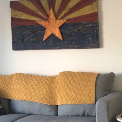 Arizona Flag, Arizona Wood Flag, Rustic Reclaimed Wood Arizona Flag ...