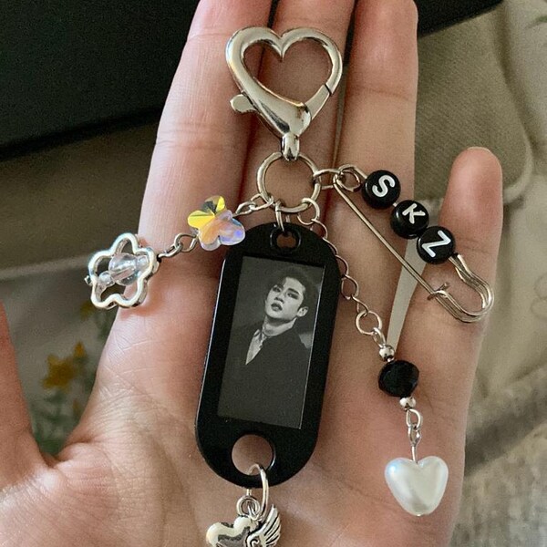 Jungkook Keychain, BTS Keychain, JK, Seven Jeon Jung-kook, Beaded ...