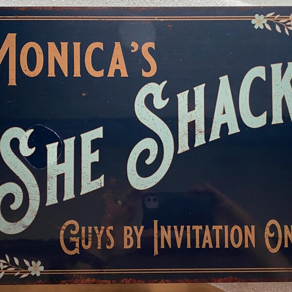 Personalized She Shack Sign, Your Name Custom, She Shed, Victorian Lady ...