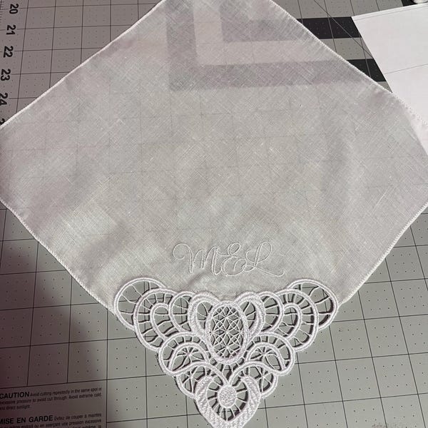 Lace Napkin Corner: Elegant FSL Machine Embroidery Design (5x7 Hoop) - Etsy