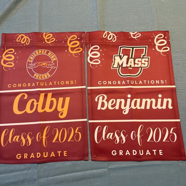 Custom Graduation Flag, Graduate Yard Sign, College Grad Flag, College ...