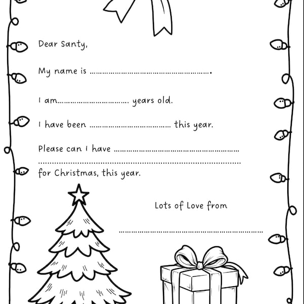 Christmas Line Art Clipart – Festive Holiday Outline (42 Pngs) - Etsy