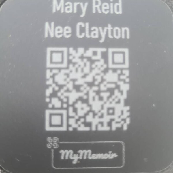 Memorial Webpage and QR Code Memorial Plaque for Loved One's Headstone ...
