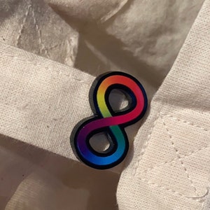 Rainbow Infinity Spectrum PIN Autistic Neurodiversity Acrylic - Etsy