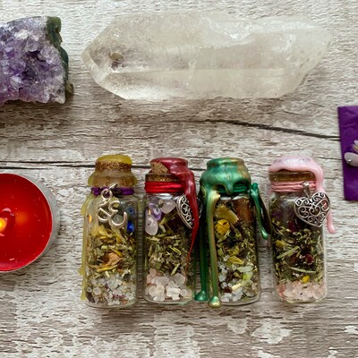 Elemental Altar Jar Set of 4, Fire Earth Air Water - Etsy UK