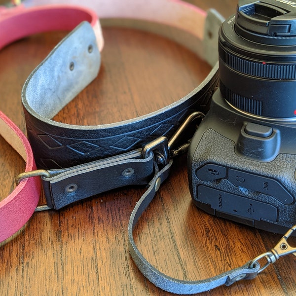 BRONKEY - Leather Camera Strap for Compact and Mirrorless Cameras Like ...