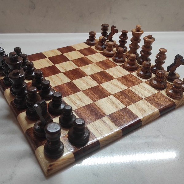 Olive Wood Handmade Wooden Chess Pieces | 4 Sizes - Etsy UK