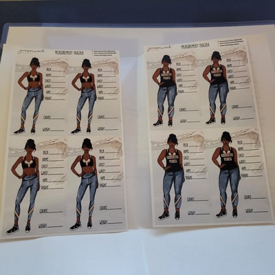 Fitness Body Measurements Planner Stickers Fashion Girl Sticker Winter ...