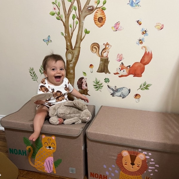 PERSONALIZED Choo Choo (train) Toy Box + Storage Box, Bedroom Decor for ...