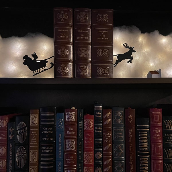 Christmas Bookends Metal, Santa Decor, Saint Nicholas Decor, Gift ...