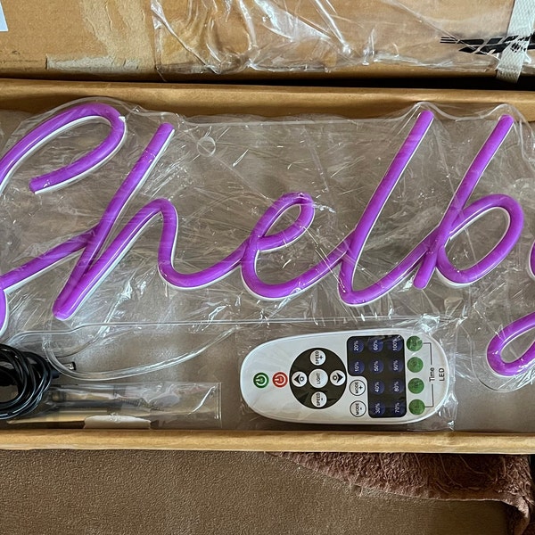 Custom Name Neon Sign, Kids Neon Sign, Family Name Neon Sign, Baby Neon ...