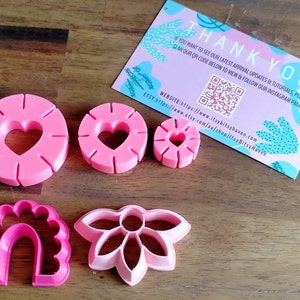 Dome Curly Arc & Drop Shaped Set Polymer Clay Cutter | Etsy