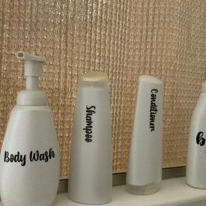 Shampoo Conditioner Body Wash Stickers Personalized Shampoo - Etsy