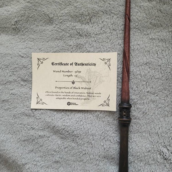 Laser Cut Wand Stand With Engraving - Black Walnut or Cherry Wood - Etsy