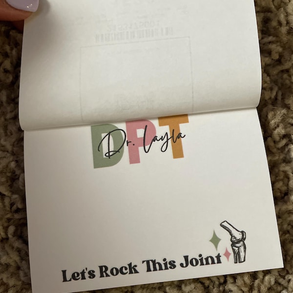 Doctor of Physical Therapy, DPT Note Pad, DPT Graduation Gift, New ...