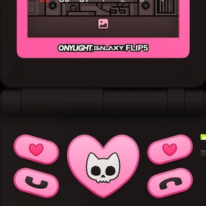 Samsung Galaxy Z Flip Wallpaper - Cute Sticker Kitten (pink) - Etsy