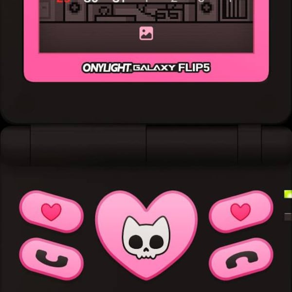 Samsung Galaxy Z Flip Wallpaper - Cute Sticker Gamer (yellow) - Etsy