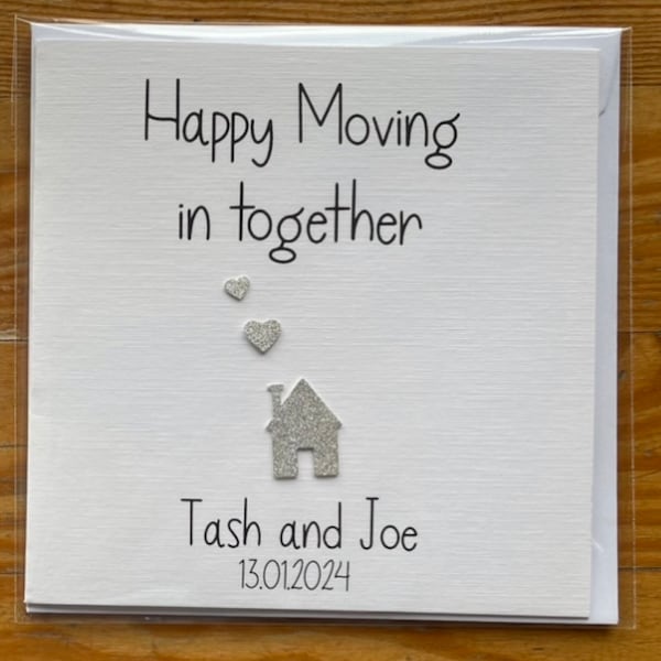Moving in Together Card, New Home Card, Moving House Card, Personalised ...
