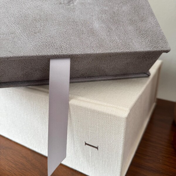 Linen Wedding Photo Album - Modern Wedding Gift, Anniversary Scrapbook ...