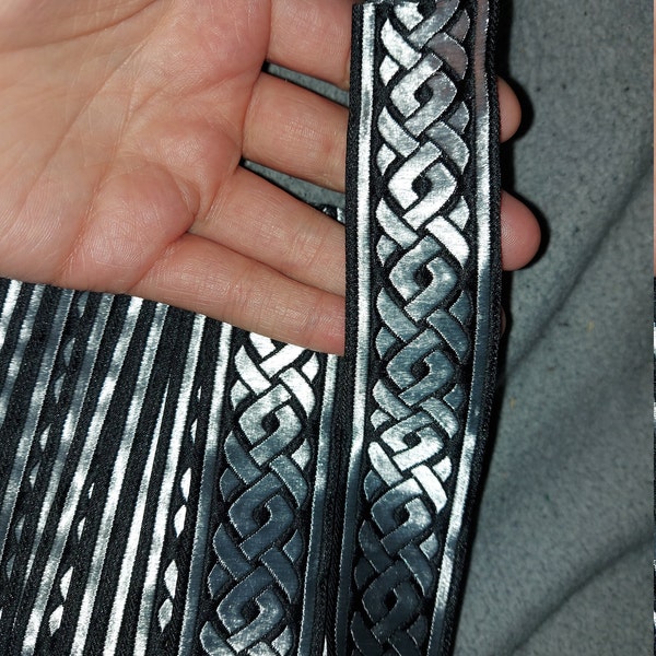 Medieval Jacquard Embroidered Border, Celtic Motif Jacquard Braid ...