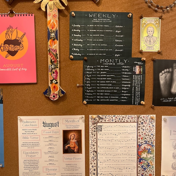 Printable Catholic Liturgical Board Bundle for the Year Prayer Corner ...
