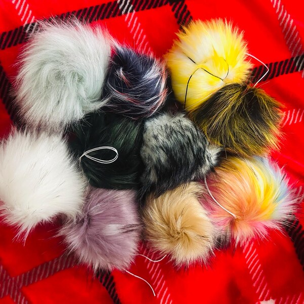 Teal Sparkle Pom, Faux Fur Pom Poms, Faux Fur, Beanie Toppers, Fake Fur ...