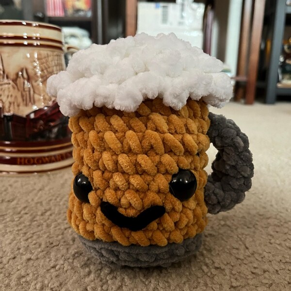 Amigurumi Mini Beer Mug Crochet Pattern, Mini Draft Beer Lover’s Gift ...