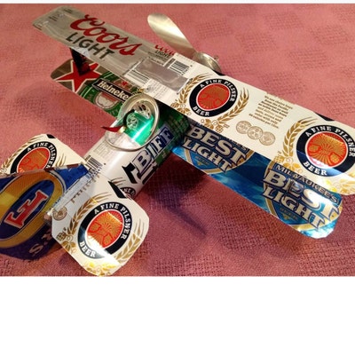 Beer Can Airplane Handcrafted wind Spinner Airplane Can Art - Etsy