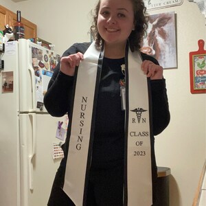 Custom Graduation Stole Class of 2022, Personalize Embroidery College ...