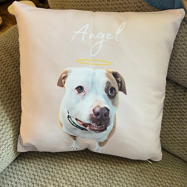 Custom Pet Pillow Using Pet Photo Name Custom Cat Dog Pillow ...