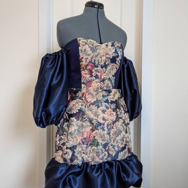 Dona Women Dress Sewing Pattern With High Neck Collar, Prom Dress ...