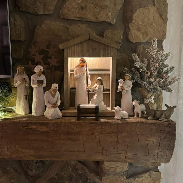 Wood Nativity Stable / 3 Sizes Stable for Willow Tree Creche Nativity ...