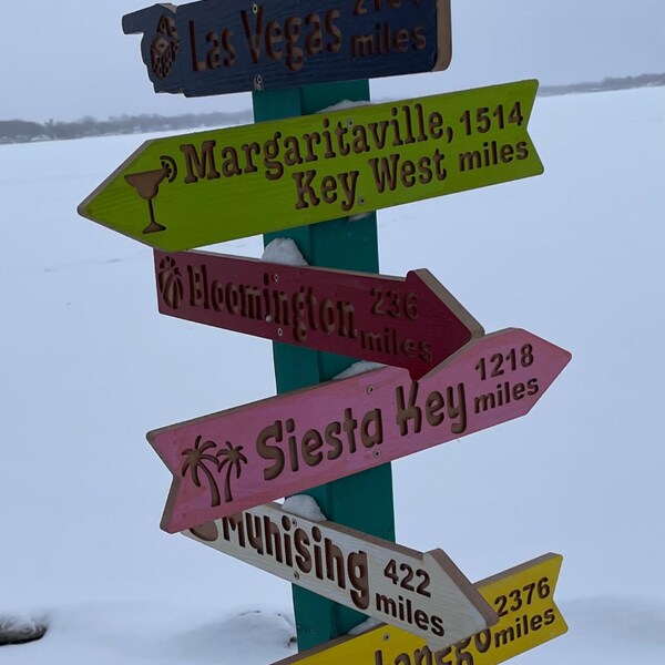 Direction, Mileage, Destination Outdoor Beach Signs - Personalized ...