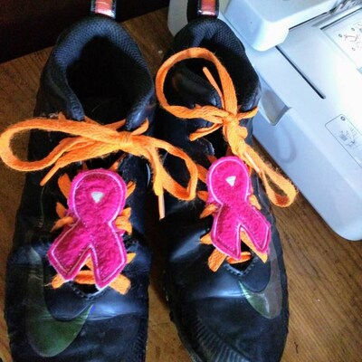 AWARENESS RIBBON Shoe Charms Wings Tags Machine Applique Embroidery ...
