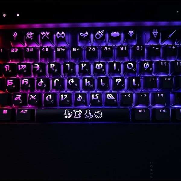 Rune Keycap Set, Elder Futhark Runes, Artisan Keycaps, Custom Keys for ...