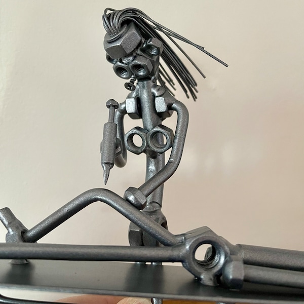 Nuts and Bolts Figurine of a Land Surveyor, Custom Engineer Ornament ...