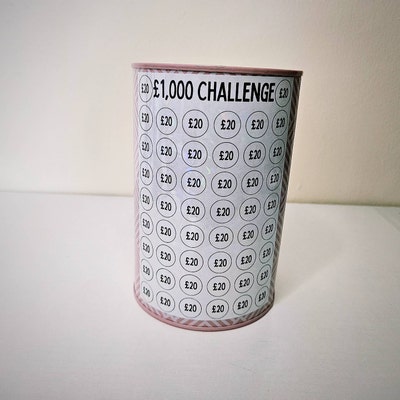 500 & 1000 Holographic Tin Tracker Sticker Money Saving Challenge Cash ...